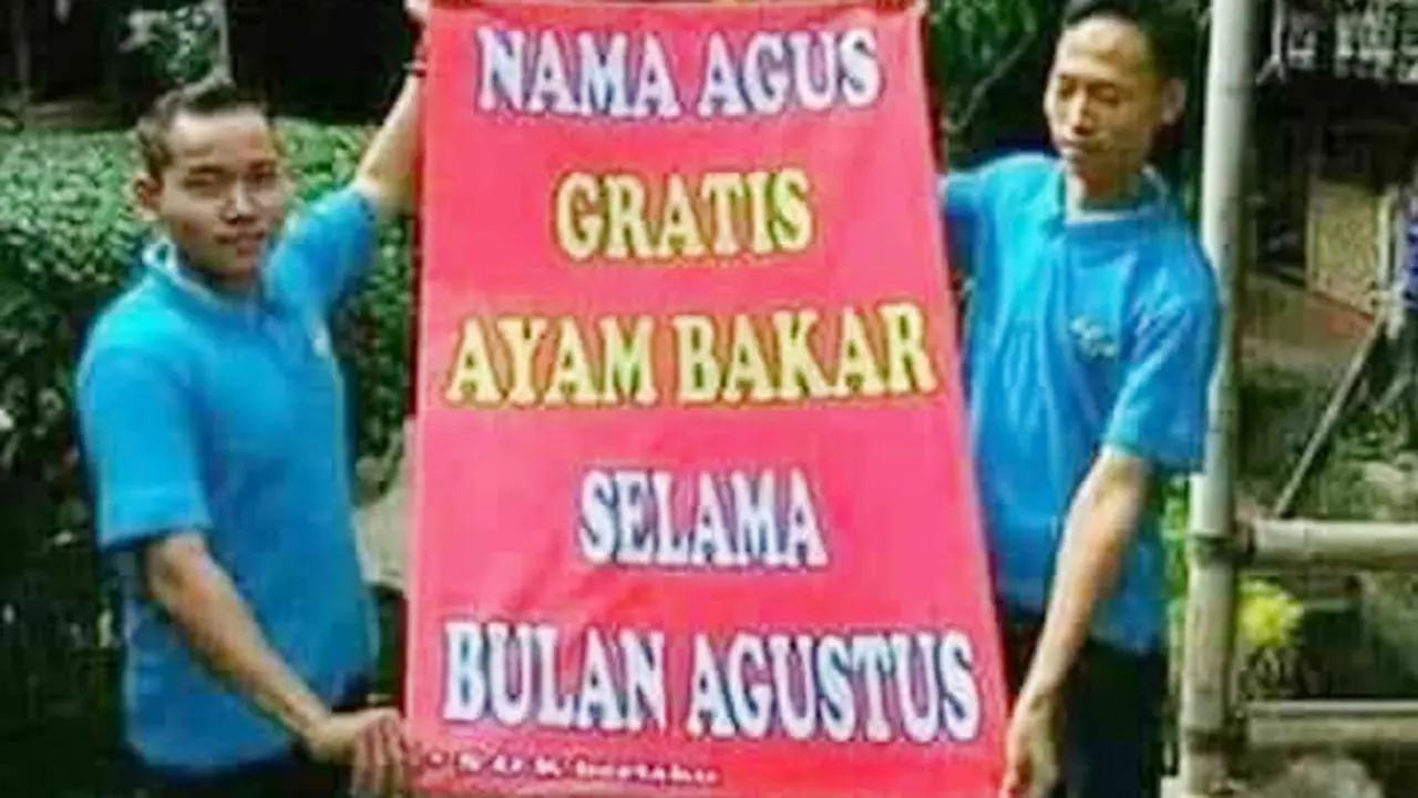 Berkah Agustus, Pemilik Nama Agus Bisa Makan dan Nikah Gratis ...
