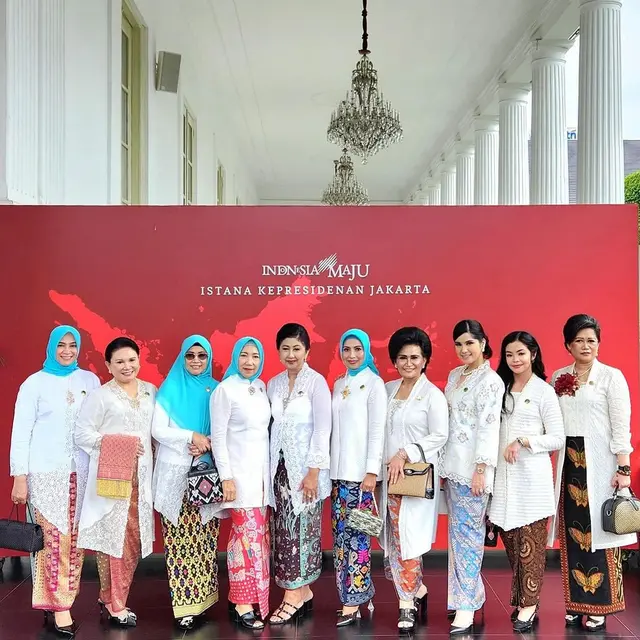 6 Gaya Para Istri Menteri Halal Bihalal Bersama Iriana Jokowi dan Wury Ma’ruf Amin, Annisa Pohan ...