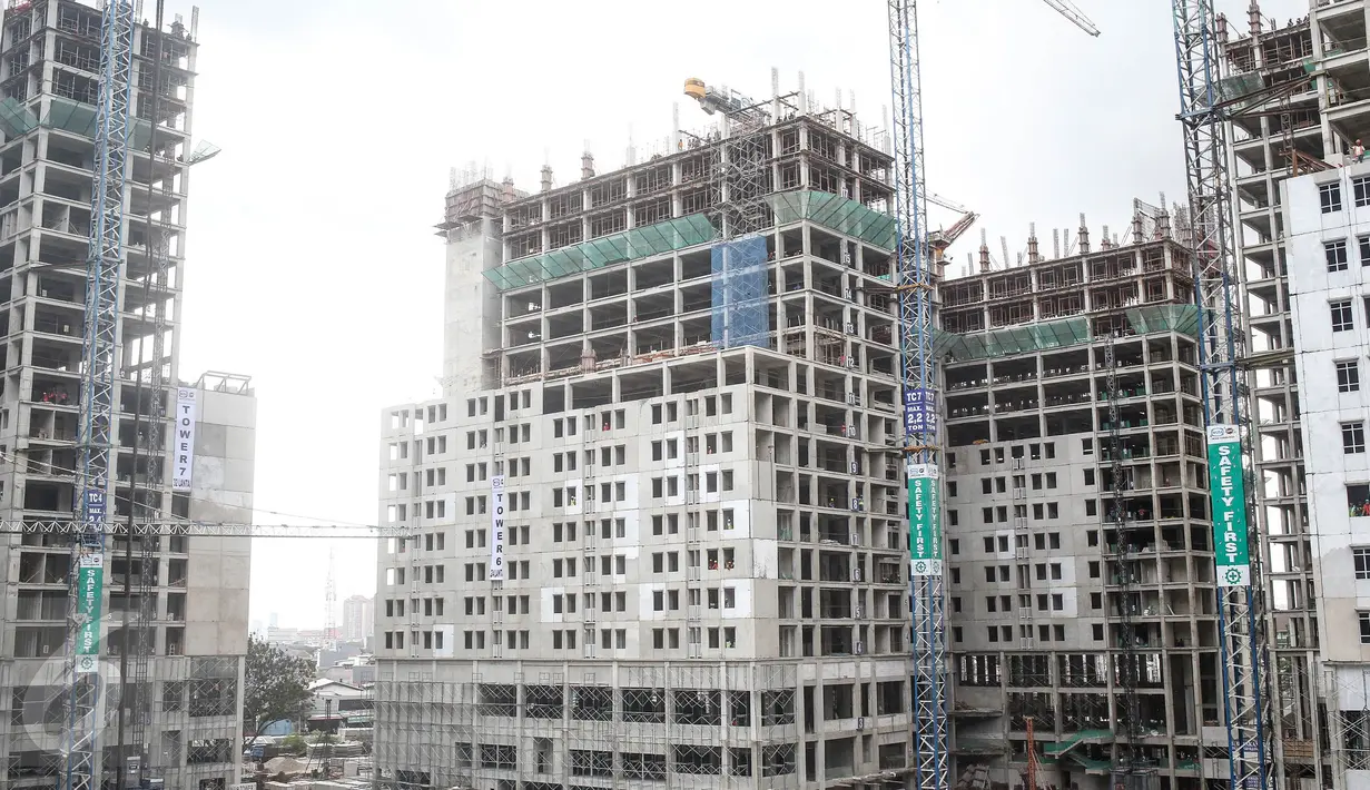 Jokowi Resmikan Pengecoran Akhir Wisma Atlet Kemayoran - Foto Liputan6.com