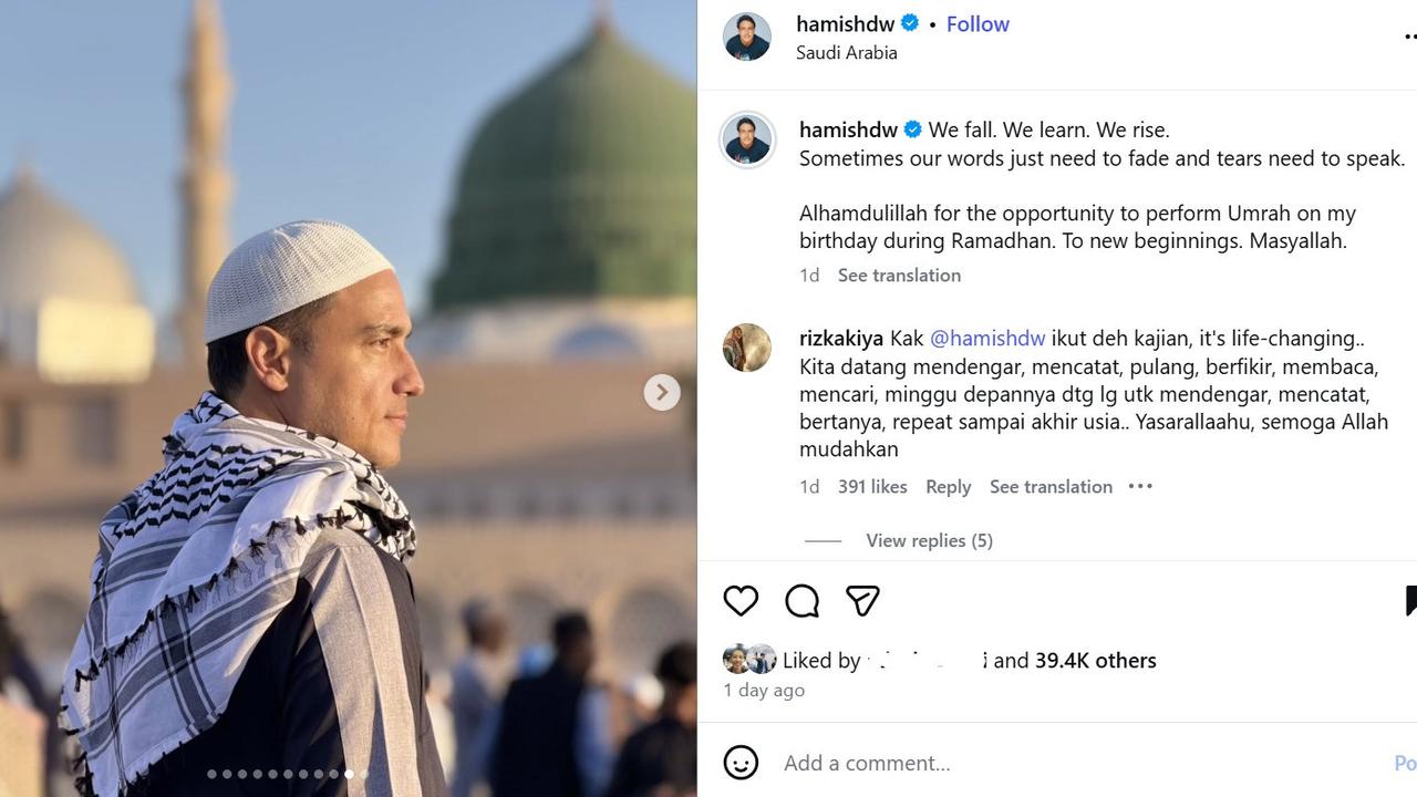 Hamish Daud Bersyukur Bisa Ultah Sekaligus Jalani Ramadan di Tanah Suci ...