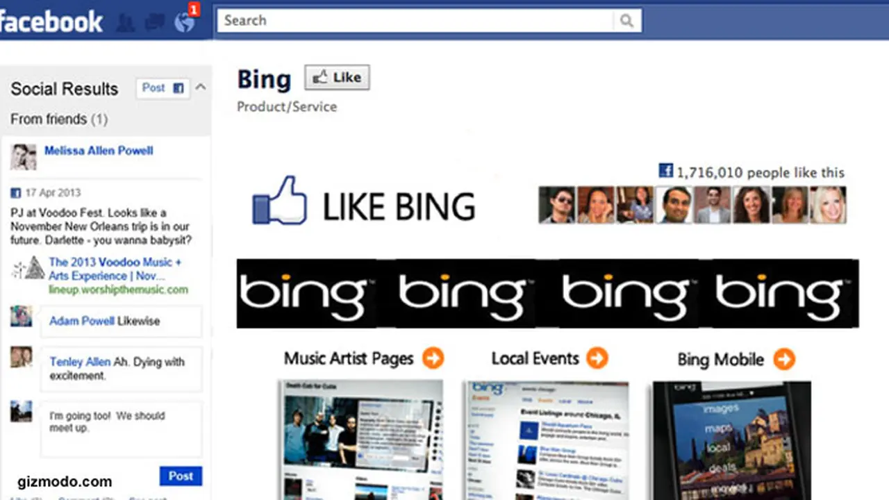 Hasil Pencarian di Bing Bisa Di-Share dan Terintegrasi Facebook - Tekno ...