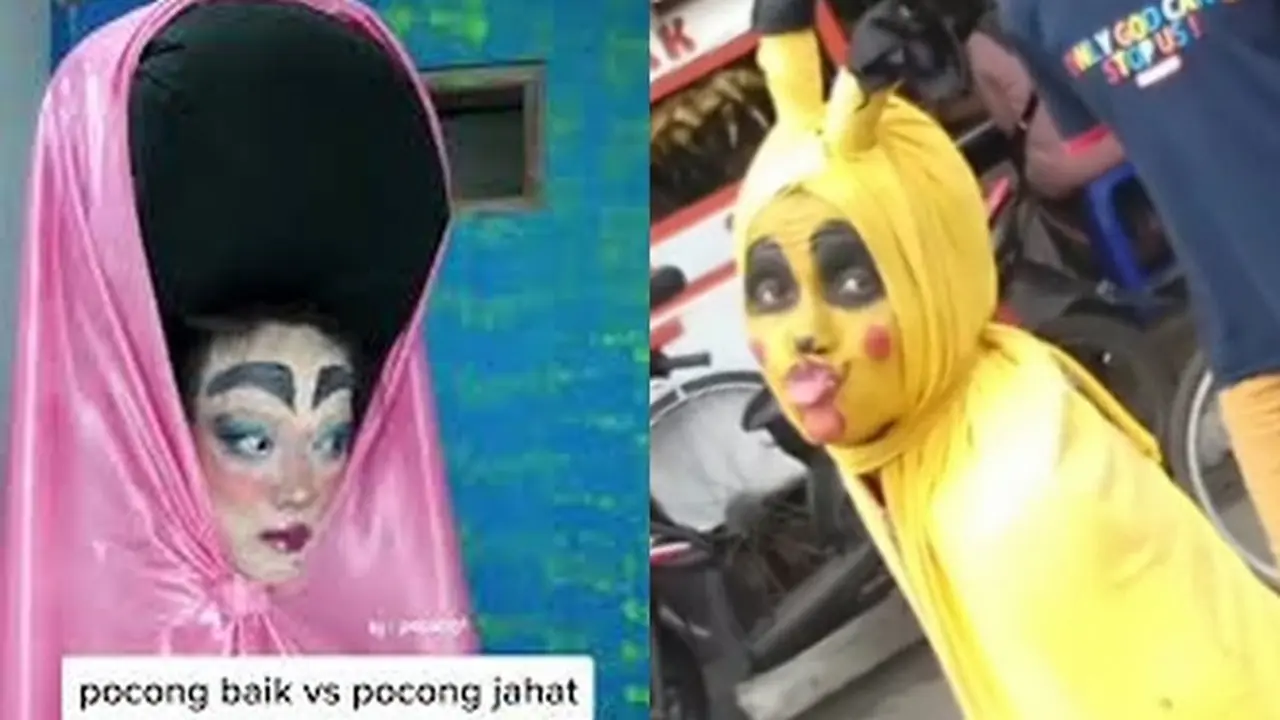 6 Potret Dandan Jadi Pocong Warna-Warni Ini Nyeleneh, Kocak - Hot ...