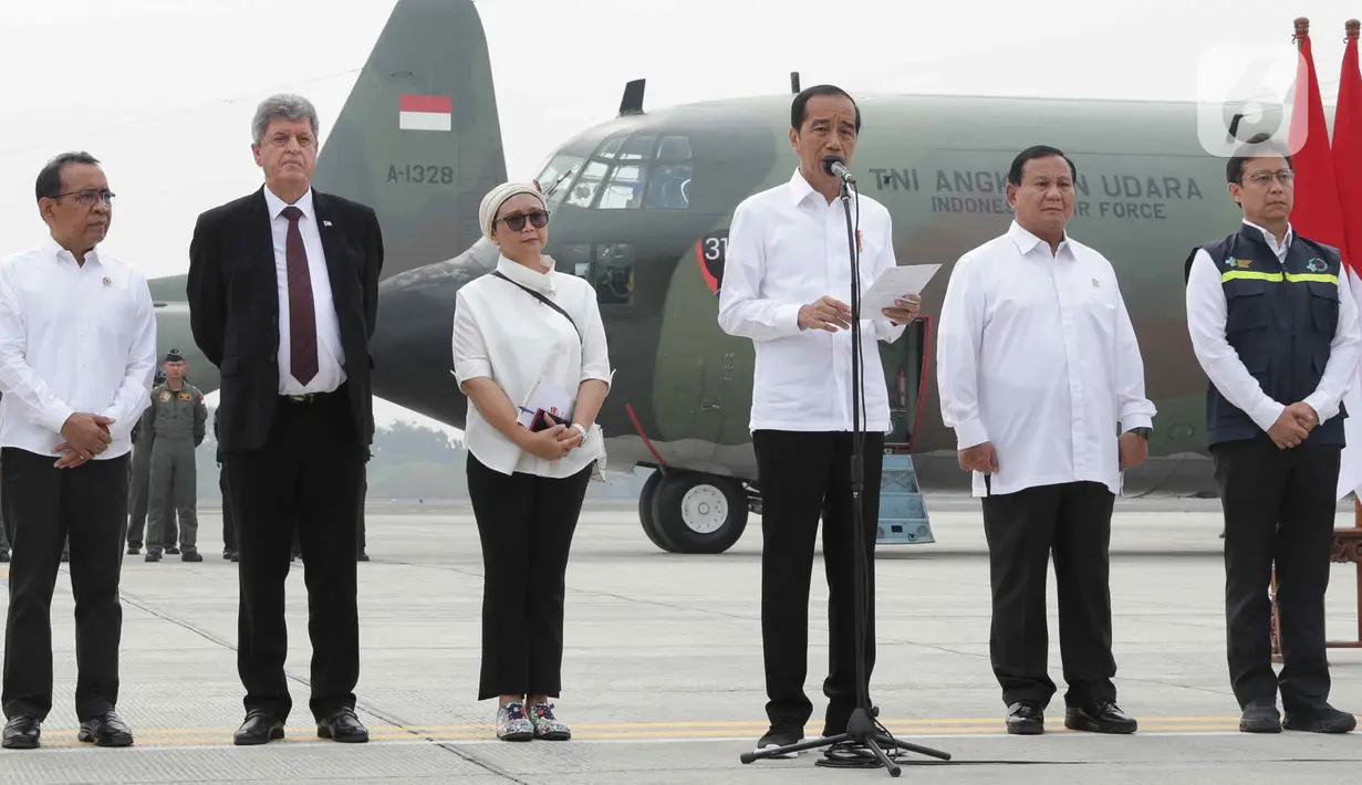 Presiden Jokowi Lepas Bantuan Indonesia untuk Palestina - Foto Liputan6.com