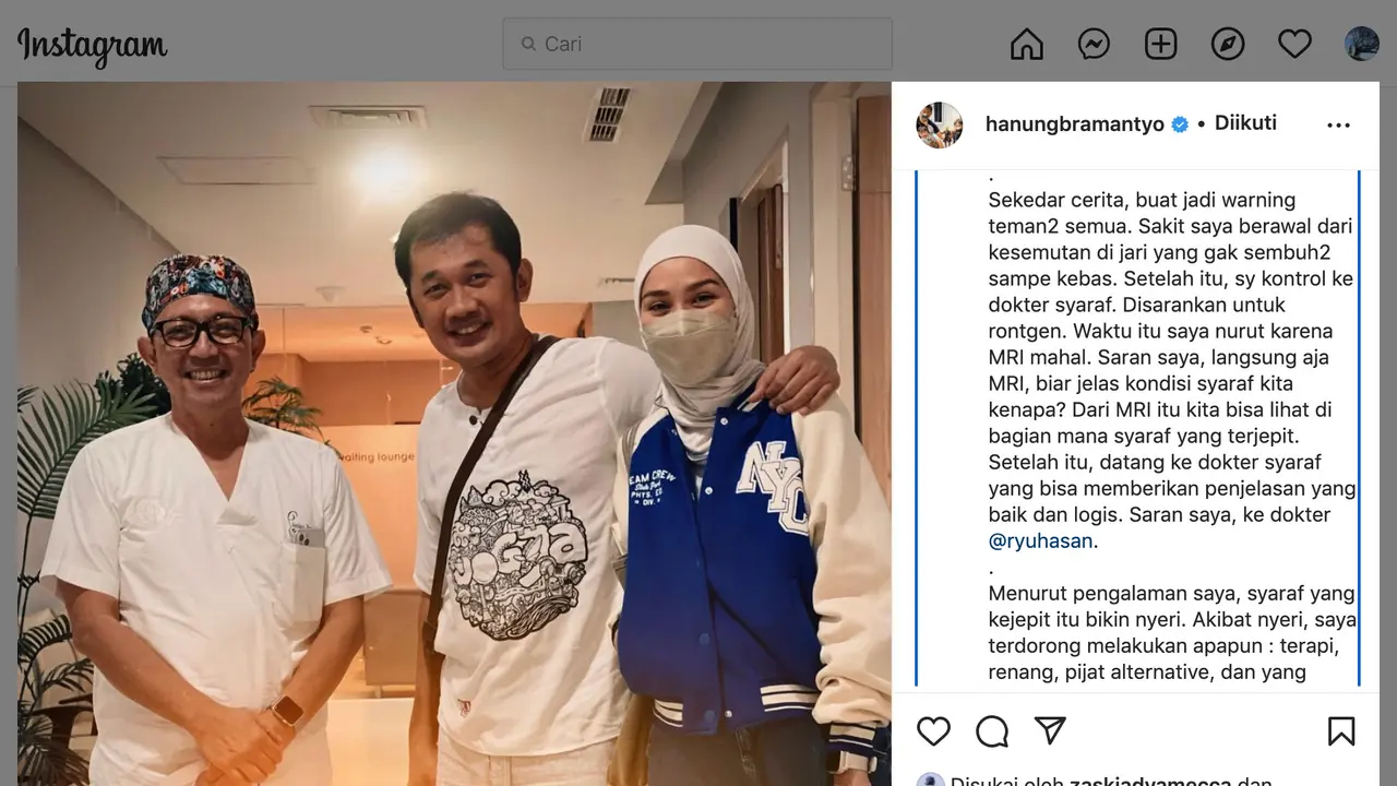 Hanung Bramantyo Dilarang Naik Motor Setelah Saraf Terjepitnya Pecah ...