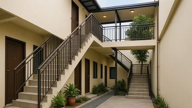 7 Inspirasi Desain Tangga Outdoor untuk Rumah Kos, Nyaman bagi Penghuni ...