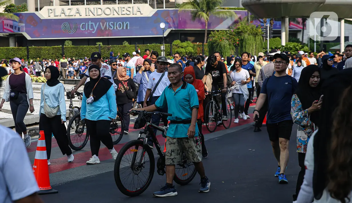 Dua Pekan Ditiadakan, CFD Jakarta Kembali Dilaksanakan - Foto Liputan6.com