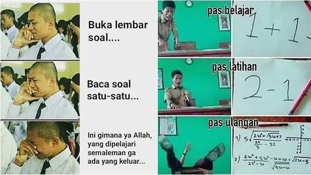 7 Meme Tunjukkan Sulitnya Kerjakan Soal Ujian Ini Kocak Banget - Hot ...