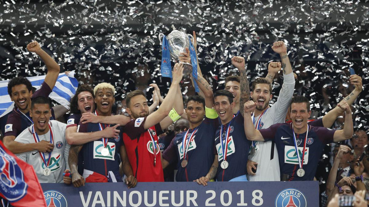 FOTO: Tekuk Les Herbiers, PSG Juara Piala Prancis 2018