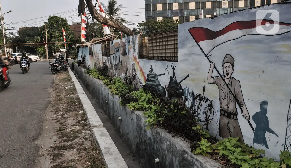 FOTO: Mural Perjuangan Kemerdekaan Republik Indonesia - Foto Liputan6.com