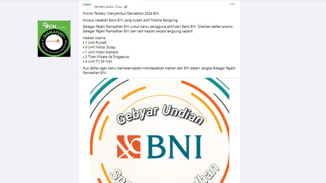 Cek Fakta: Tidak Benar Pendaftaran Pembagian Hadiah Gelegar Rejeki ...