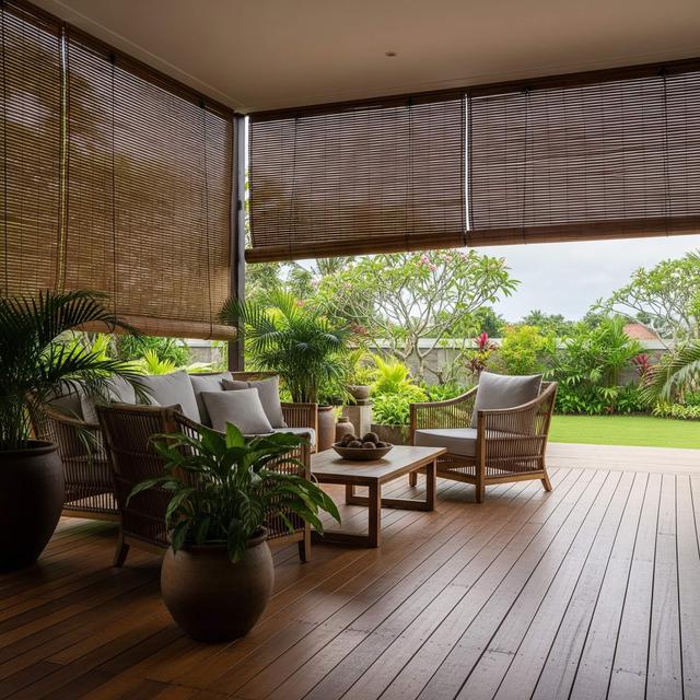 10 Inspirasi Teras dengan Tirai Bambu Anti Panas, Solusi Sejuk di Iklim ...