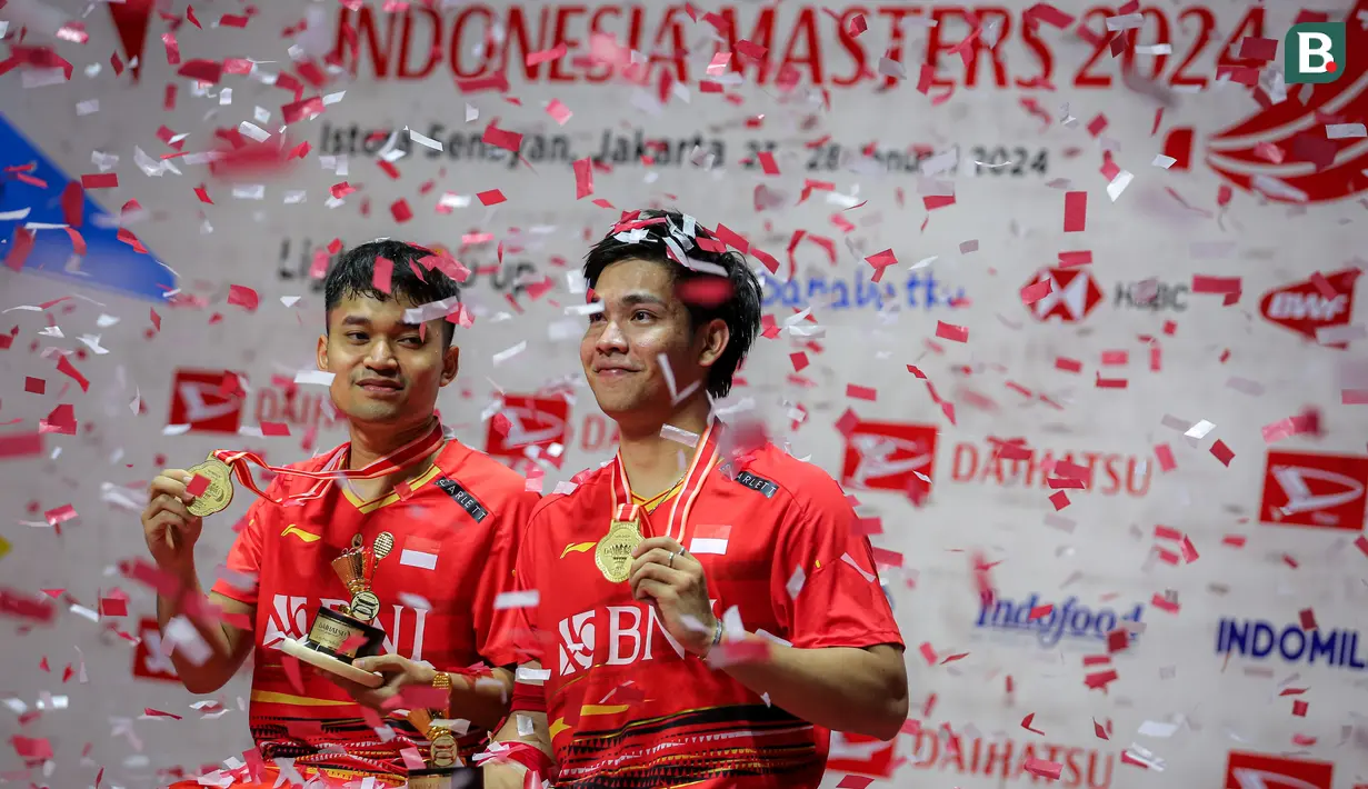 Foto: Momen Haru Daniel Marthin setelah Juarai Indonesia Masters 2024 ...