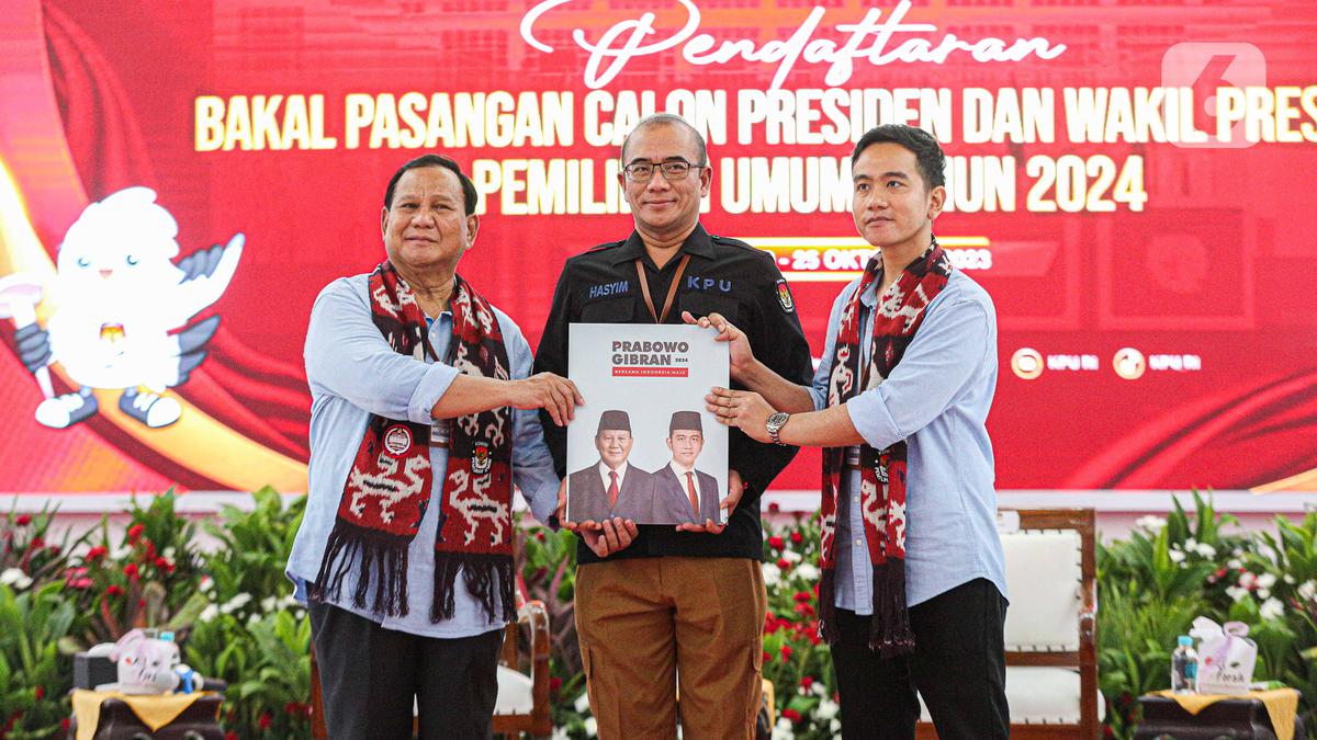 Prabowo dan Gibran Resmi Mendaftar Pilpres 2024 di KPU - Foto Liputan6.com