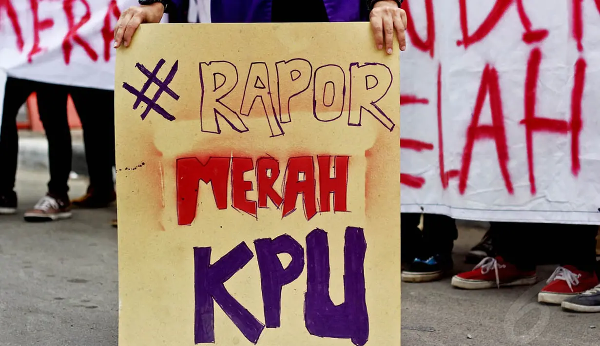Rapor Merah KPU Dari Mahasiswa - Foto Liputan6.com
