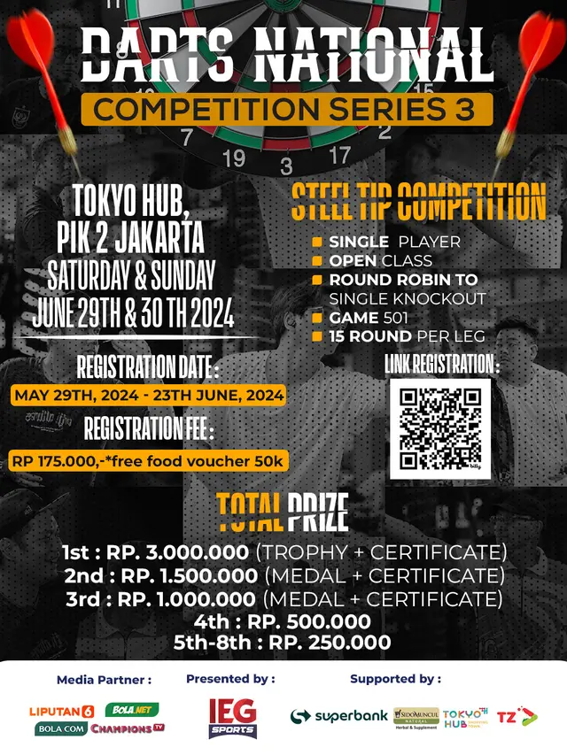 Jadwal dan Cara Mendaftar Darts National Competition Series 3: Jangan ...