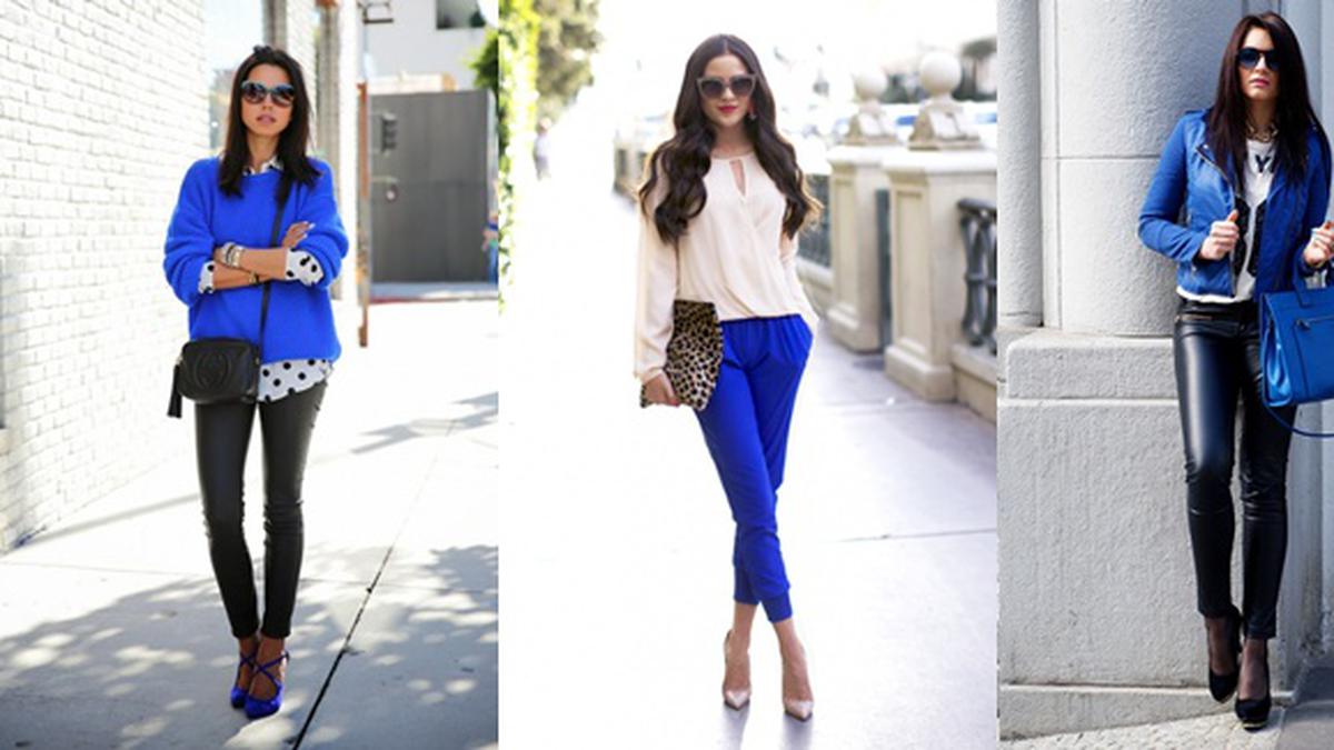 Tips Padu Padan Fashion Item Warna Biru Cobalt - Photo Fimela.com