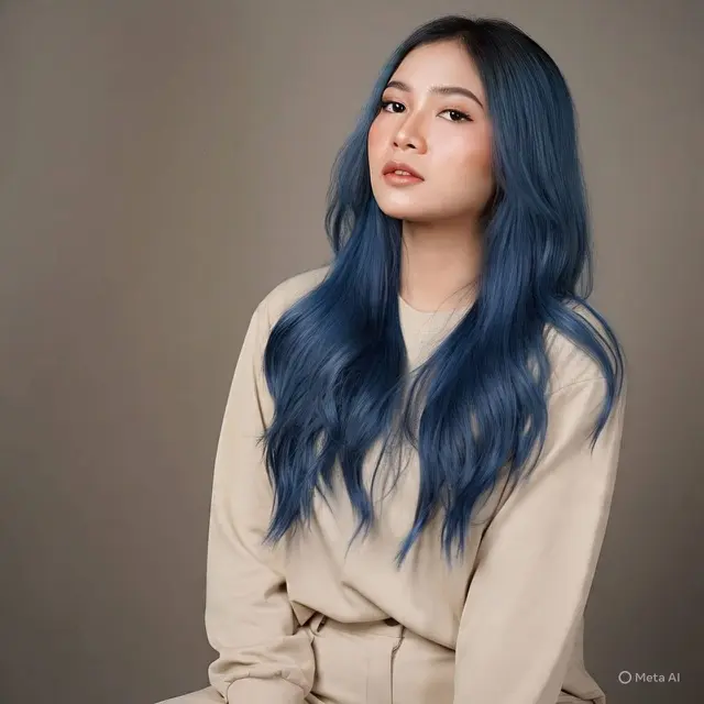 15 Inspirasi Cat Rambut Warna Biru yang Bikin Penampilanmu Makin ...