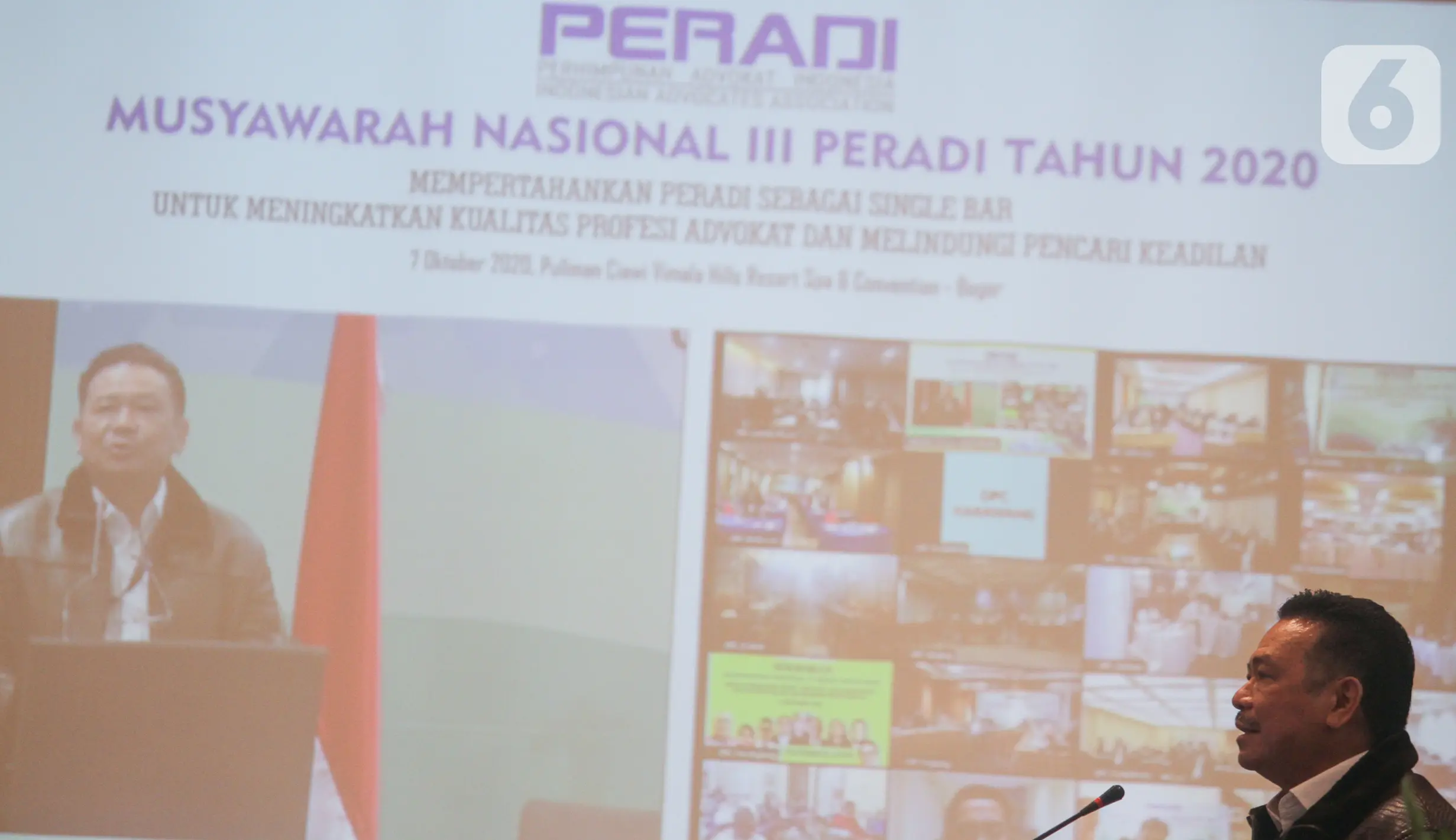 FOTO: Ketika Munas III Peradi Digelar Secara Daring - Foto Liputan6.com