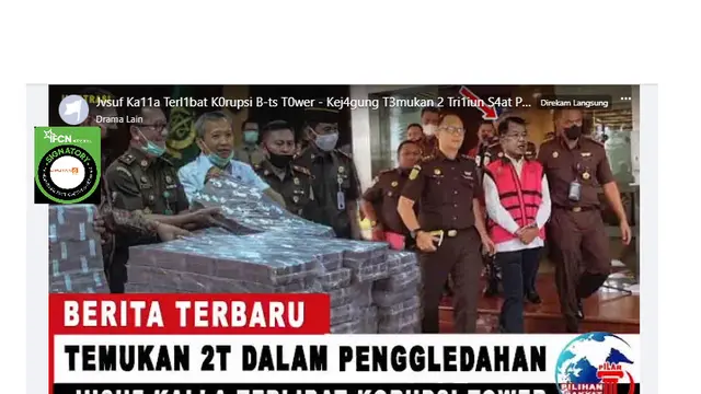 Cek Fakta: Tidak Benar Dalam Video Ini Jusuf Kalla Terlibat Korupsi BTS ...