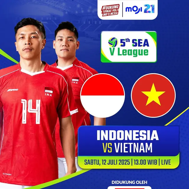 Hasil SEA V League 2025: Ketat hingga Set Kelima, Timnas Voli Putra Indonesia Kalahkan Pemuncak ...