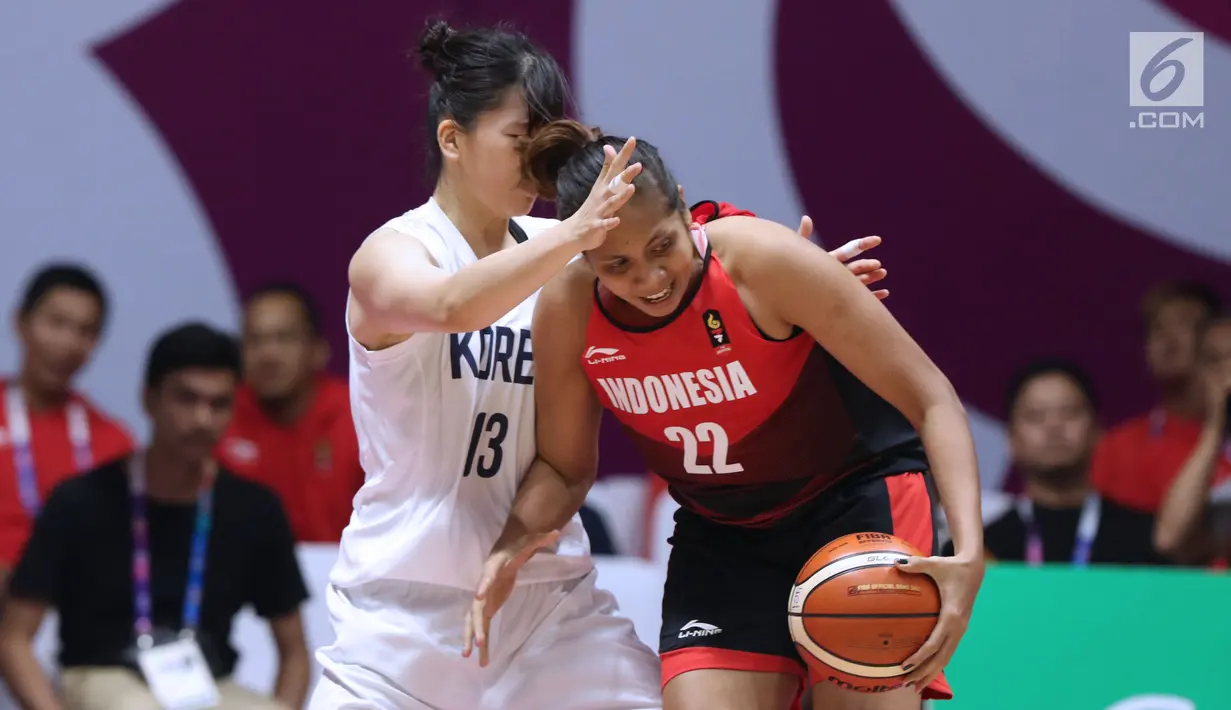 FOTO: Basket Putri Indonesia Takluk dari Korea - Foto Liputan6.com