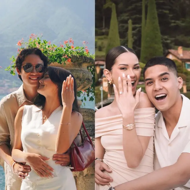 Beda Gaya Alyssa Daguise dan Amanda Rawles saat Dilamar di Lake Como ...