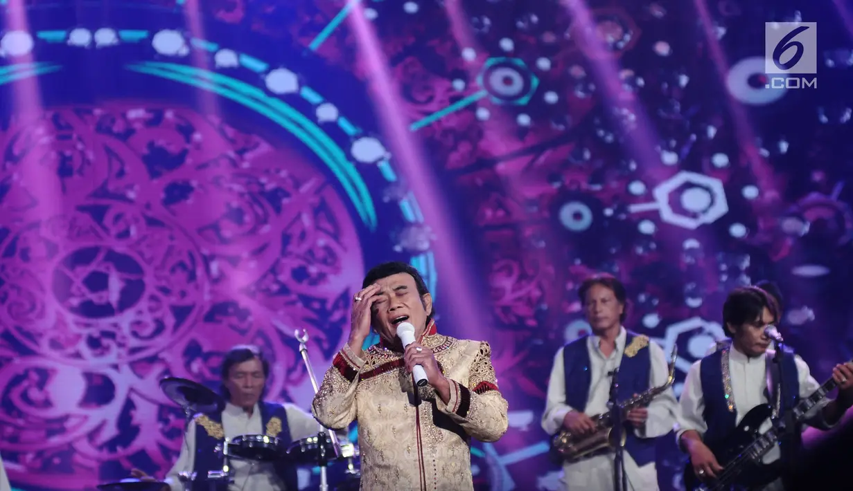 FOTO: Aksi Panggung Rhoma Irama dan Soneta Grup di HUT ke-23 Indosiar - Foto Liputan6.com