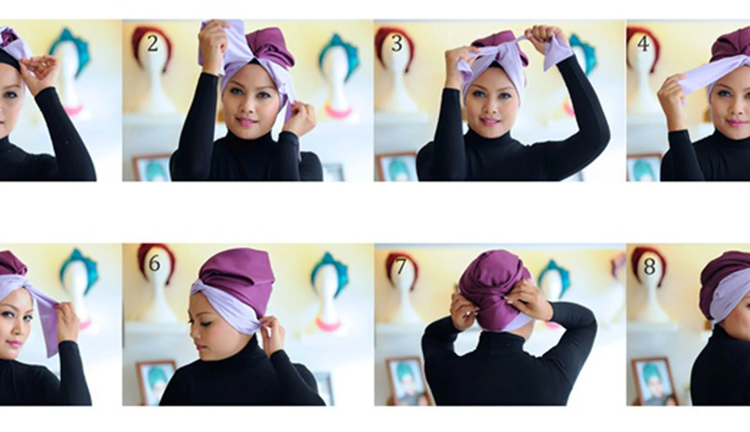 5 Tutorial Hijab Turban Modern Untuk Tampil Cantik Saat Idul Adha ...