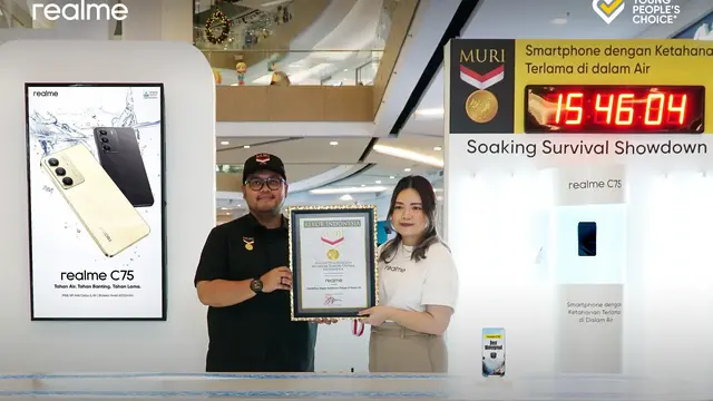 Realme C75 Catat Rekor MURI, Bertahan 29 Hari di Dalam Air - Tekno Liputan6.com