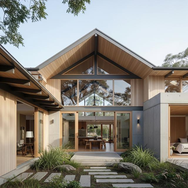7 Model Rumah Minimalis Atap Limasan Modern dengan Bukaan Banyak