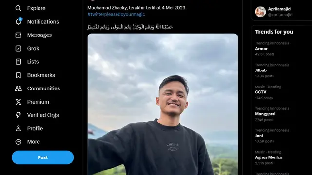 3 Fakta Terkait Suami Selebgram Aprila Majid yang Sempat Hilang ...