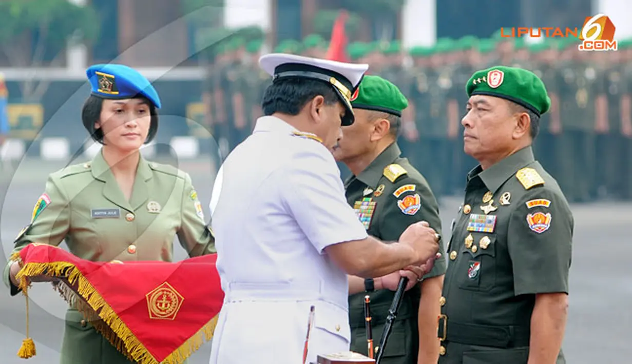 Berbagai Atraksi Prajurit Warnai Sertijab KSAD Baru, Letjen Moeldoko - Foto Liputan6.com