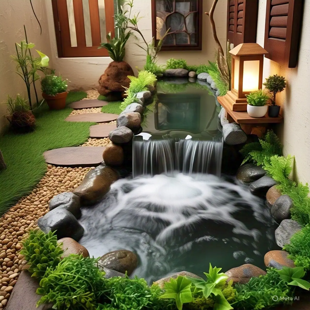 9 Model Kolam Air Terjun Mini di Depan Rumah Lahan Sempit, Bikin Rileks ...