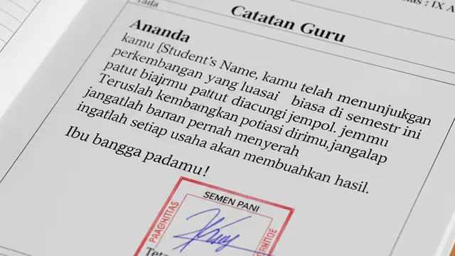 123 Contoh Catatan Wali Kelas di Raport SD: Panduan Lengkap yang ...
