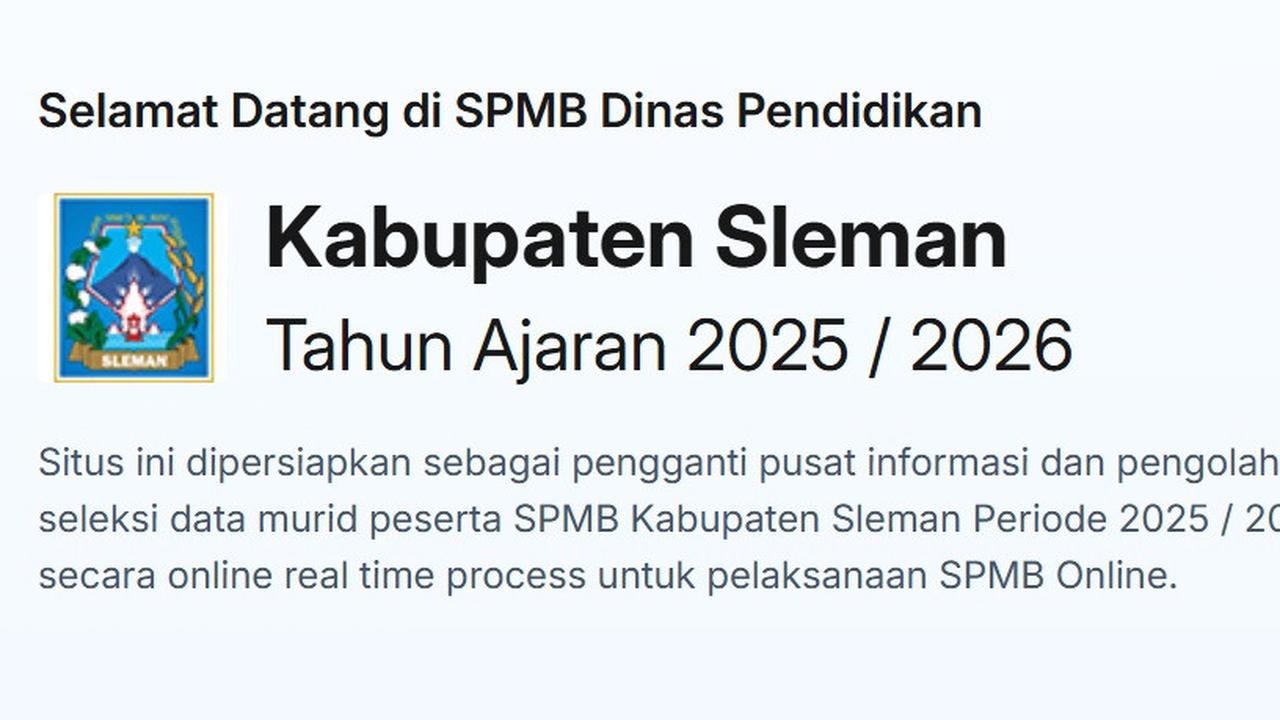 Syarat dan Jadwal Pendaftaran SPMB SMP Sleman 2025, Berikut Link Resminya