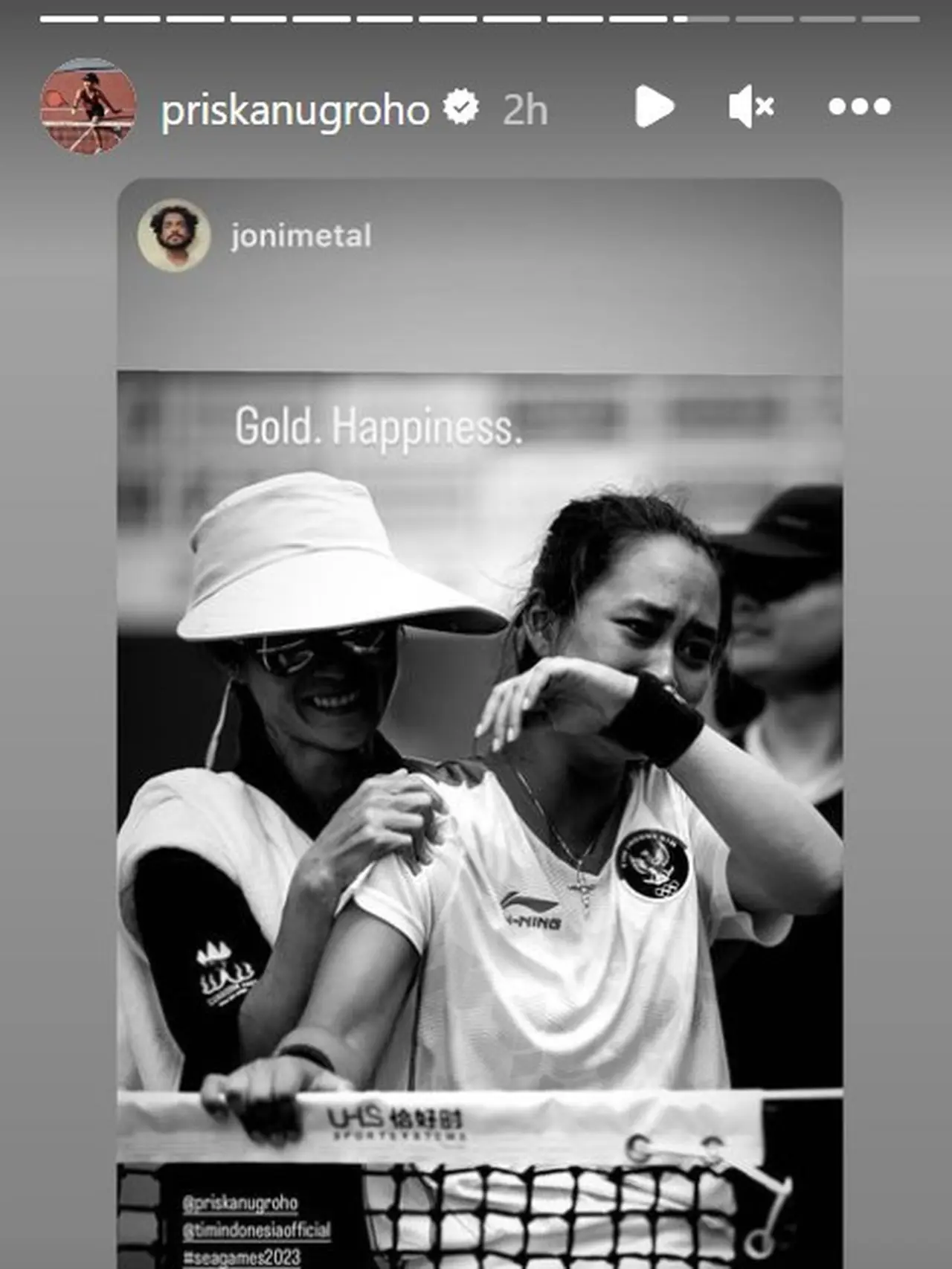 Sabet Medali Emas Sea Games 2023, Petenis Priska Madelyn Nugroho Unggah Momen Tangis Kemenangan ...