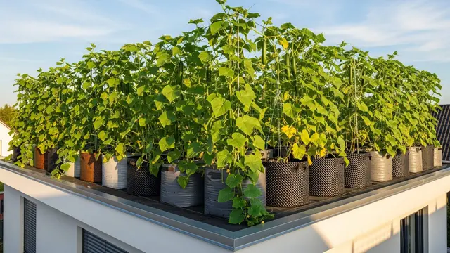 6 Inspirasi Kebun Timun Rambat di Atas Kanopi Rumah, Bikin Sejuk ...
