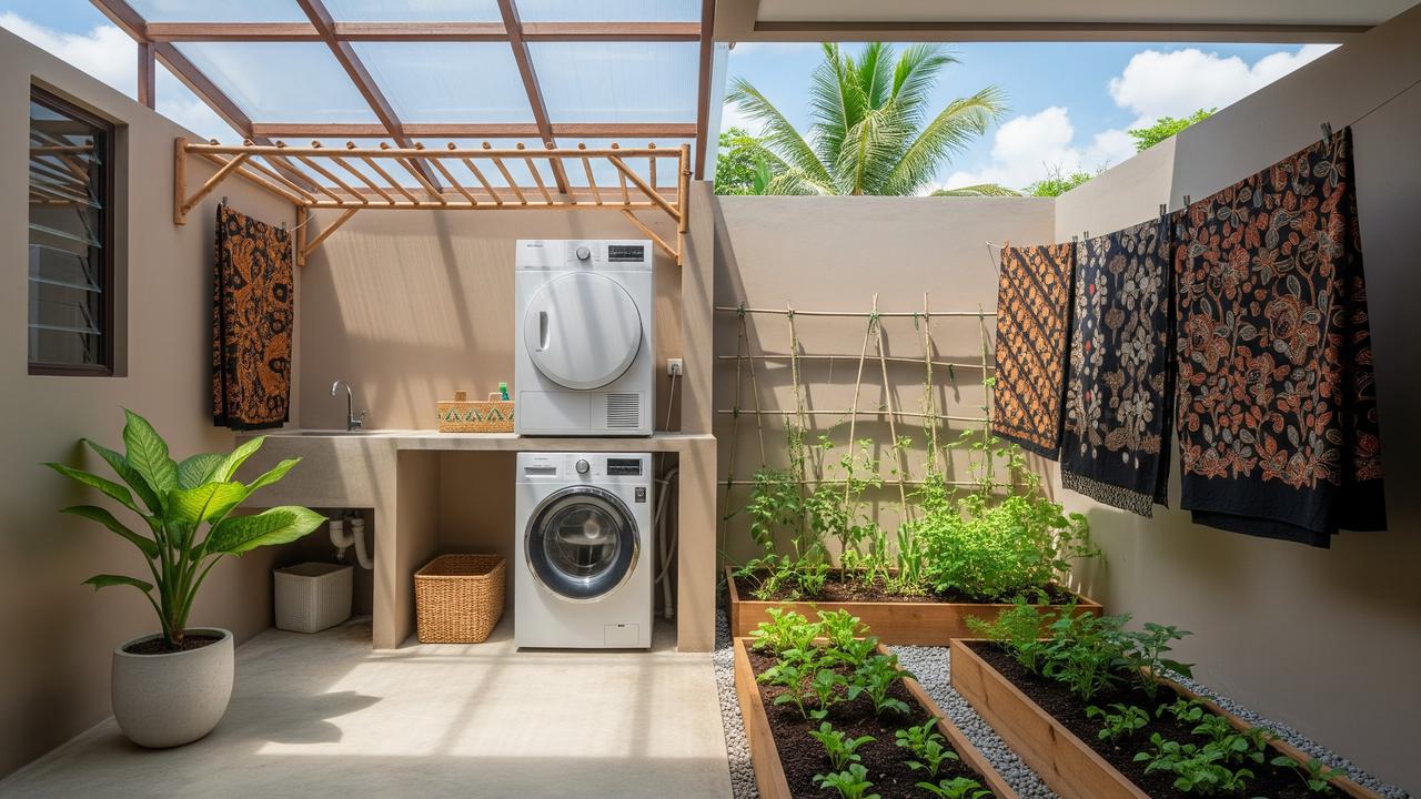9 Desain Rumah Minimalis dengan Kebun Dapur di Area Cuci dan Jemur ...
