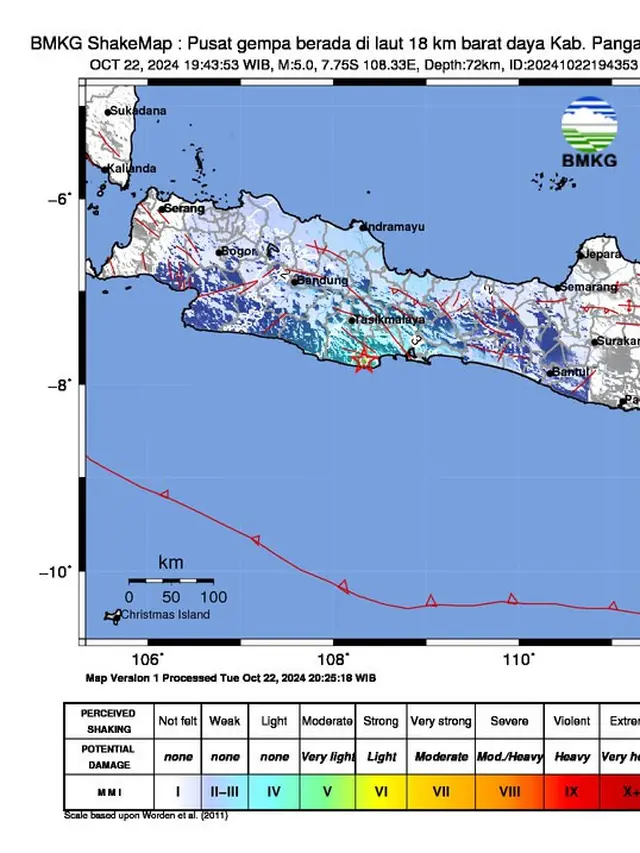 Gempa Magnitudo 5,2 Guncang Pangandaran - News Liputan6.com