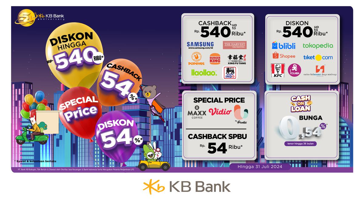 Berburu Promo Menarik di HUT KB Bank ke-54, Diskon hingga 54% di ...