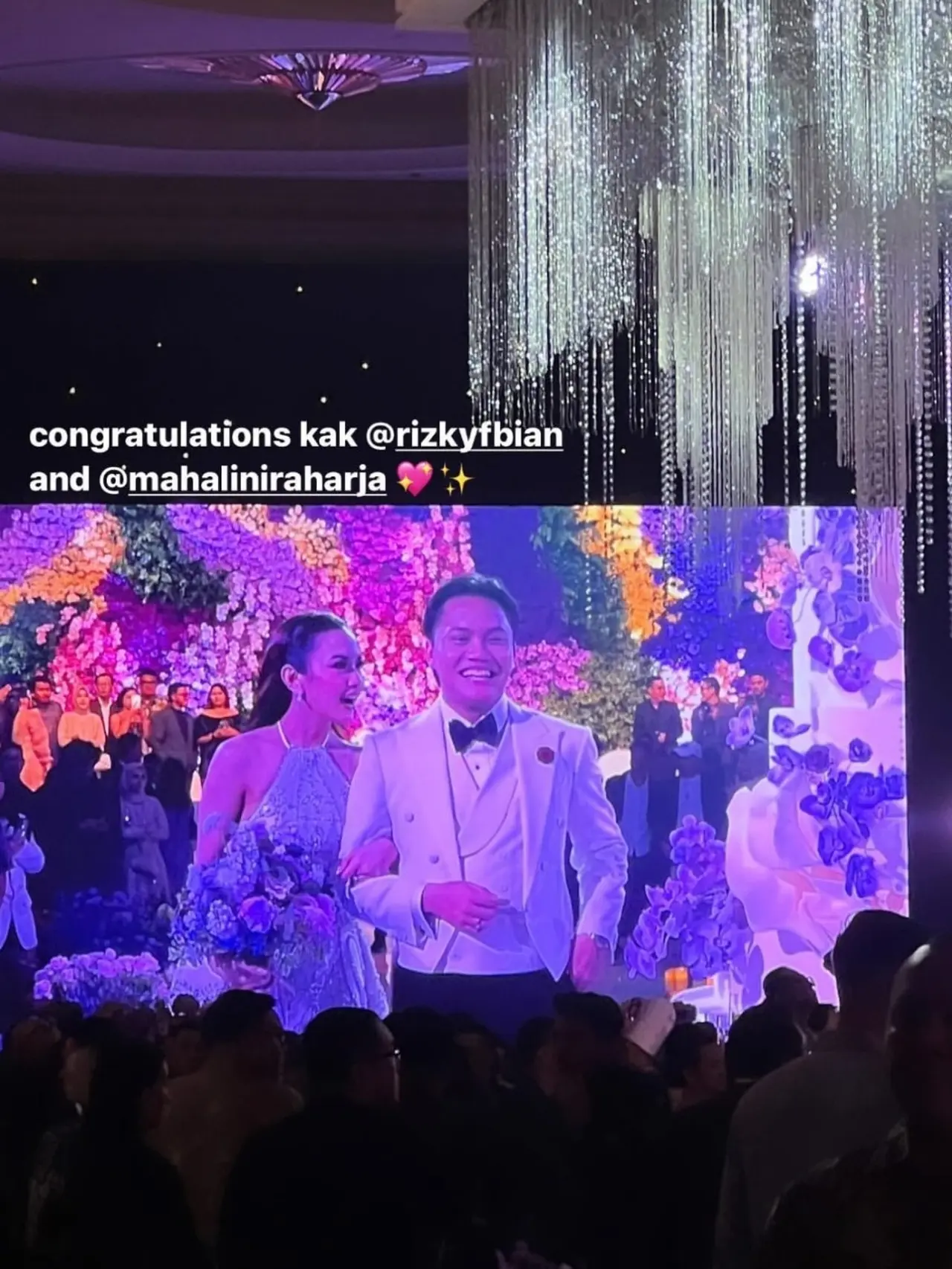 6 Potret Mahalini dan Rizky Febian di Resepsi Pernikahan, Romantis ...