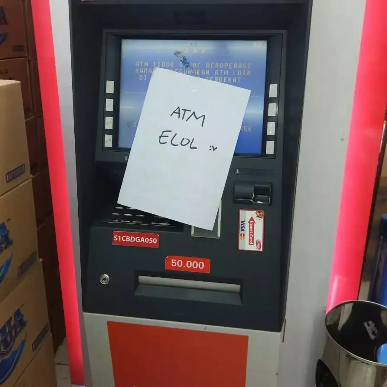 6 Tulisan 'ATM Rusak' Sok Imut Ini Kocak, Bikin Geli Sekaligus Ngakak ...