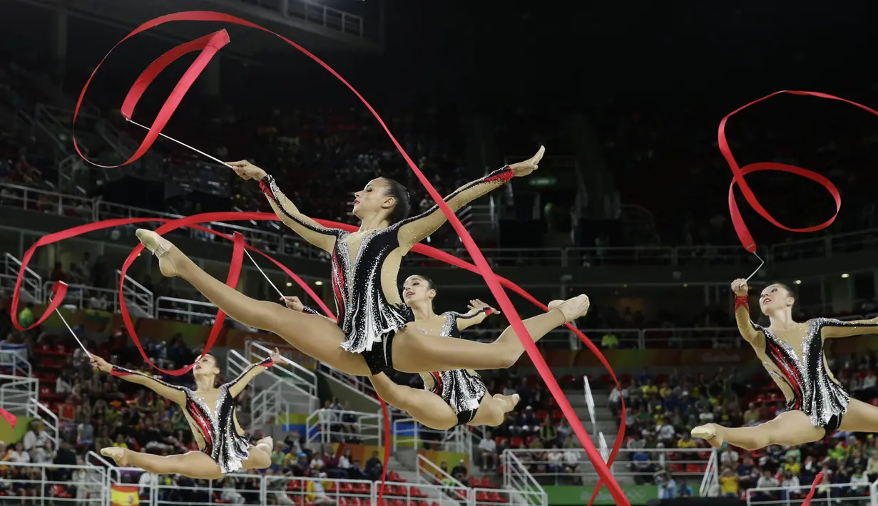 Keindahan Senam Ritmik di Olimpiade Rio 2016 - Foto Bola.com