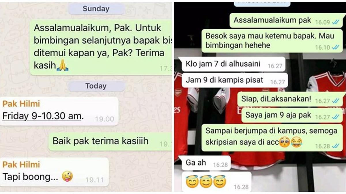 8 Chat Mahasiswa ke Dosen saat Ingin Bimbingan Skripsi Ini Kocak