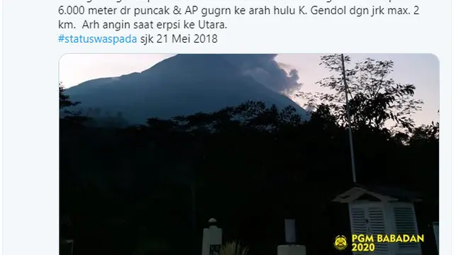 Potret Suasana Gunung Merapi Usai Erupsi 6.000 Meter - News Liputan6.com