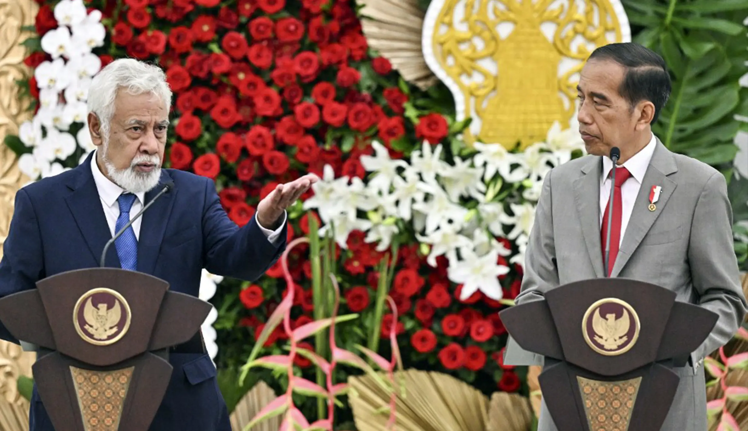 Presiden Jokowi Terima Kunjungan PM Timor Leste Xanana Gusmao di Istana Bogor - Foto Liputan6.com