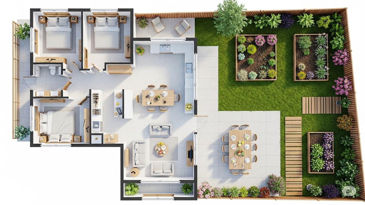 8 Sketsa Denah Rumah Sederhana di Kampung, Inspirasi Hunian Nyaman dan ...