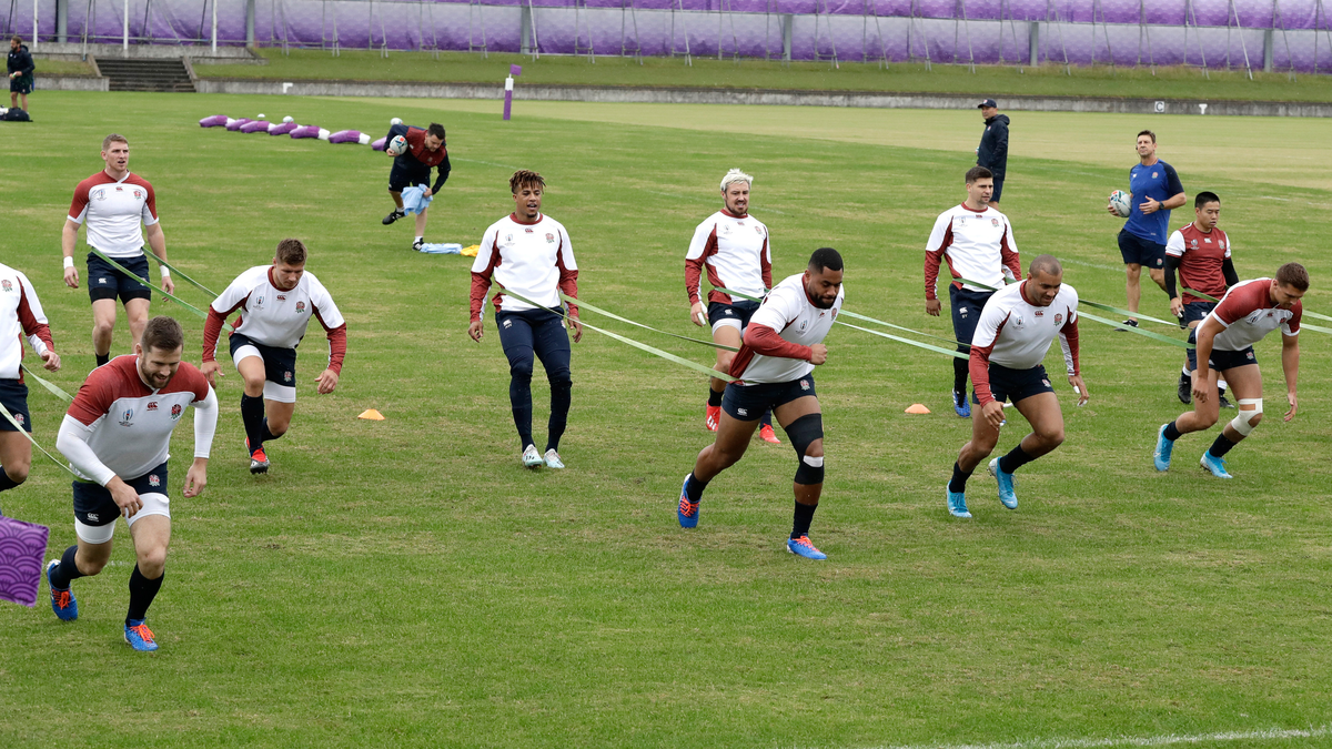 FOTO: Inggris-Afrika Selatan Bersiap Jelang Final Piala Dunia Rugby ...