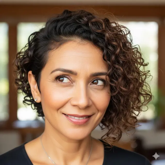 8 Model Rambut Keriting Pendek untuk Wanita 40 Tahun agar Lebih Fresh ...