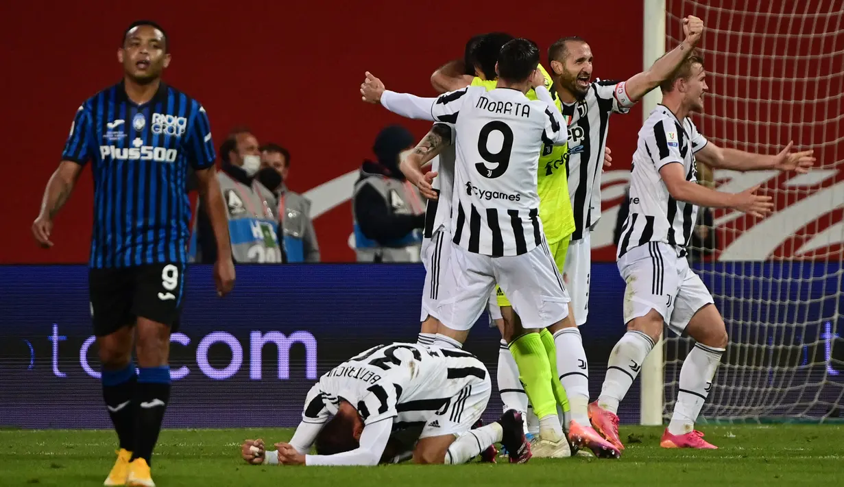 FOTO: Sukacita Pemain Juventus Juarai Coppa Italia - Foto Liputan6.com